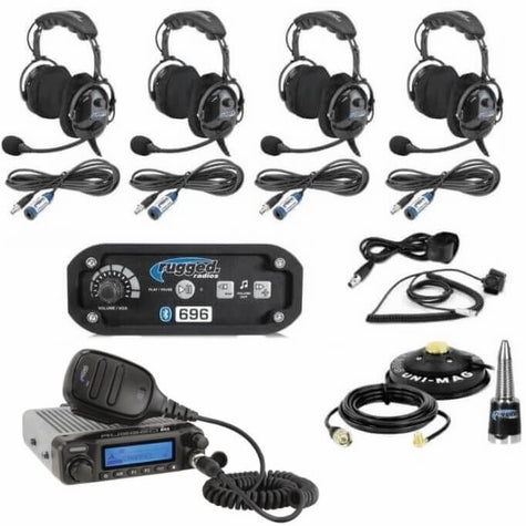 4 Person - 696 Gen1 Complete Communication Intercom System - with Ulti ...